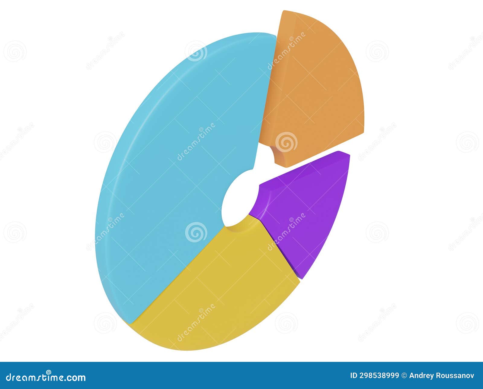 Colored Round Chart. 3d Render. Stock Illustration - Illustration of ...