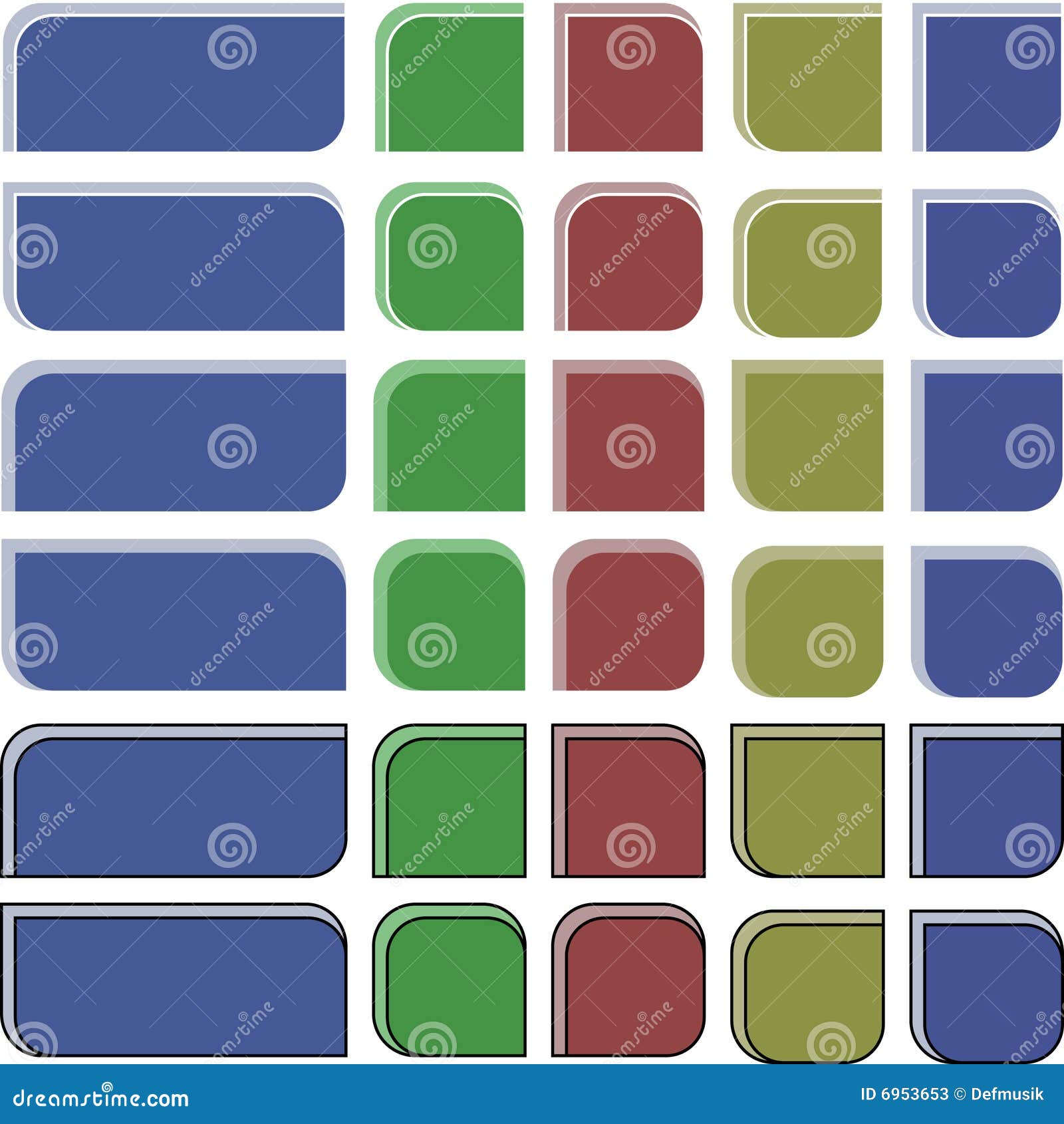 Colored Round Corners stock vector. Illustration of green - 6953653