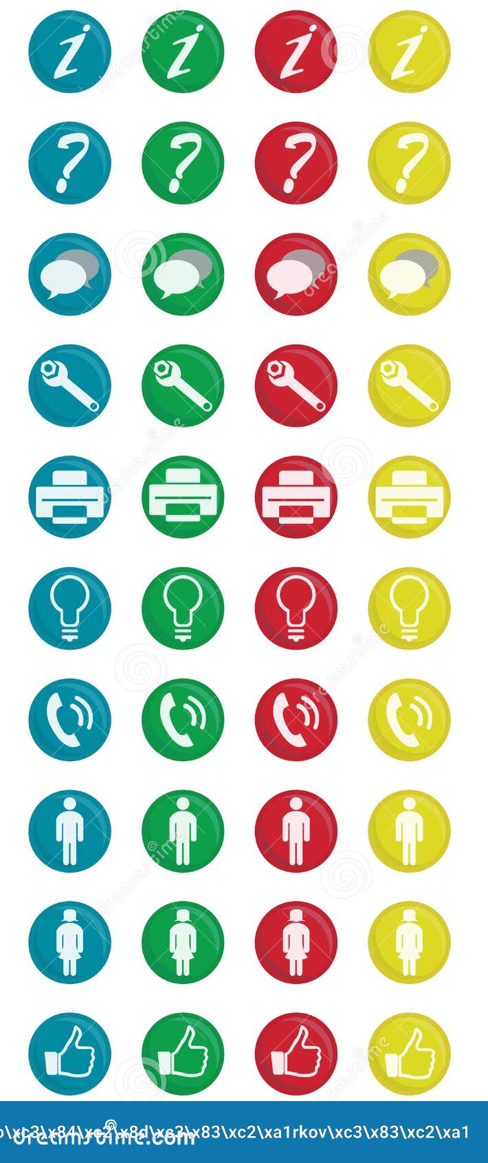 Colored round icons 3 stock vector. Illustration of green - 40893073