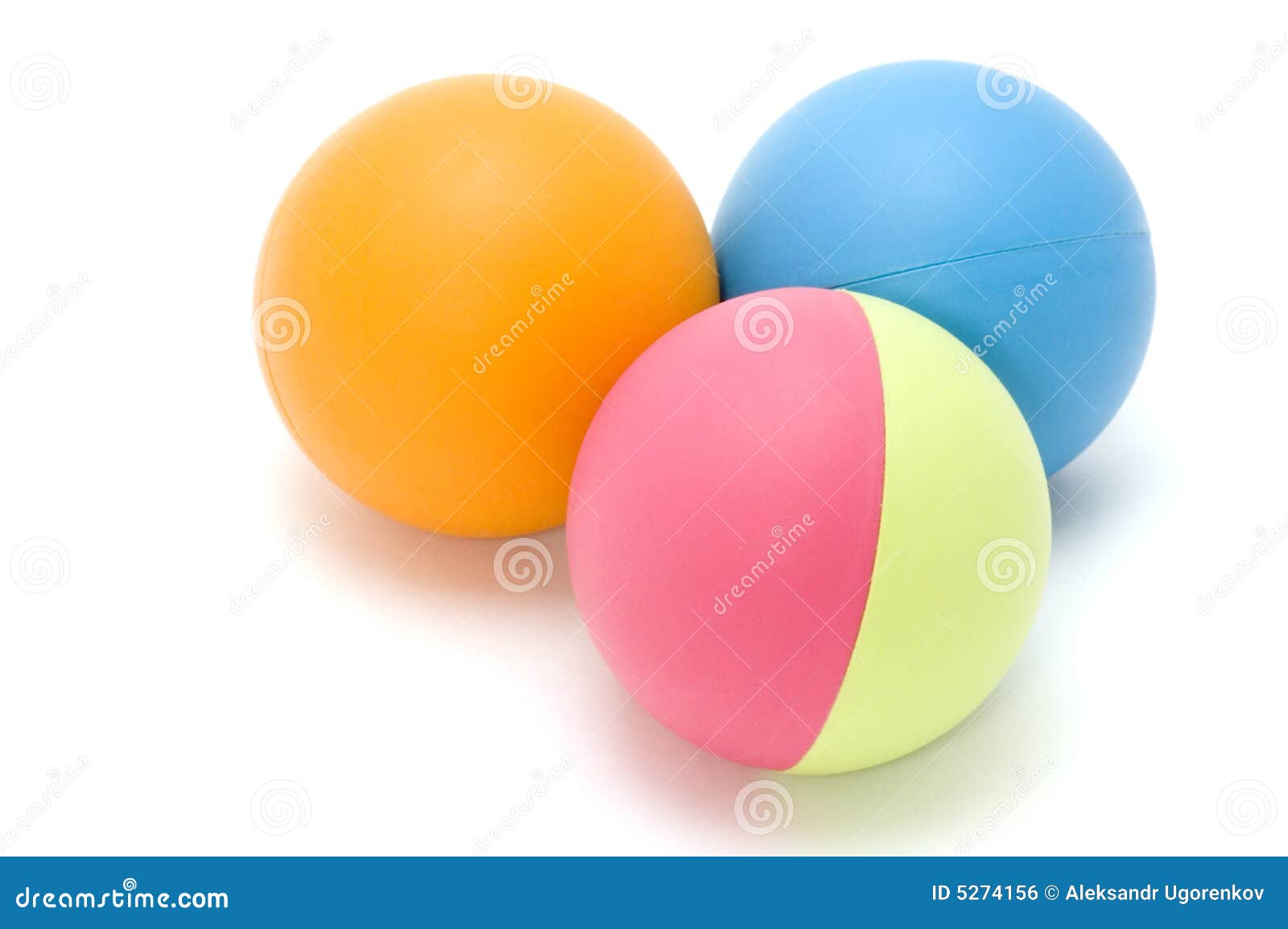 Colored rubber ball stock photo. Image of plaything, rubber - 5274156