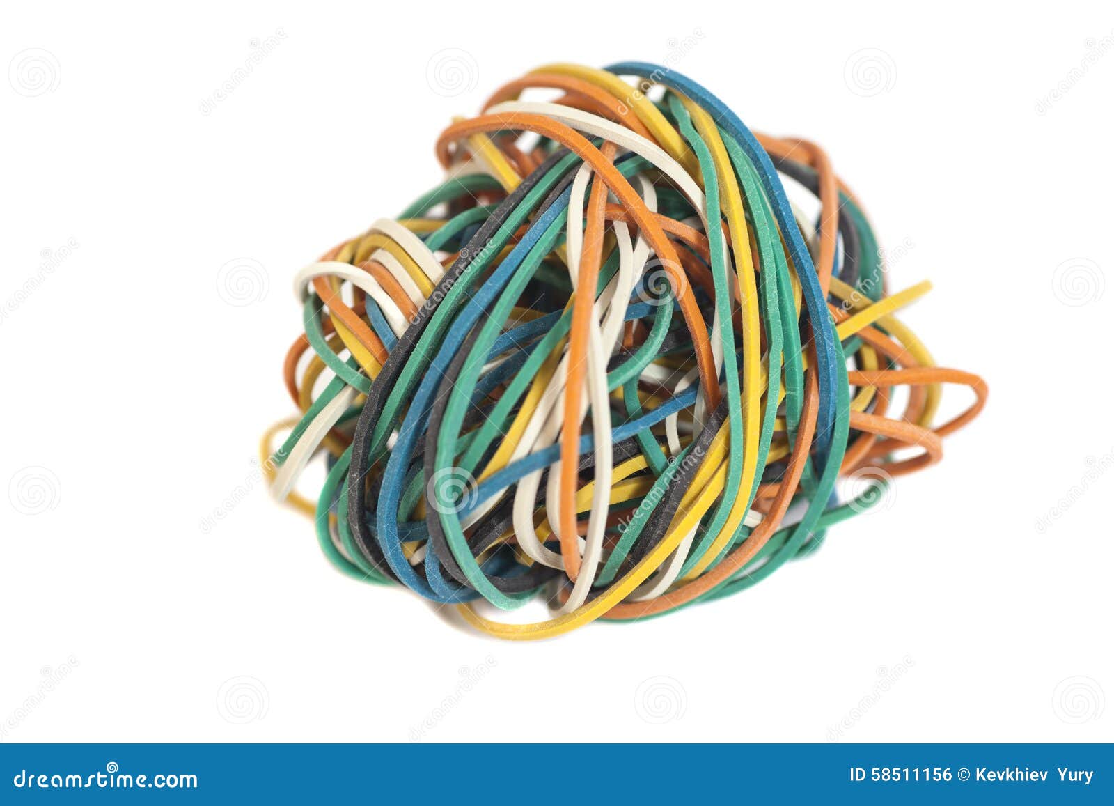 Colored rubber bands stock photo. Image of isolated, multiple - 58511156