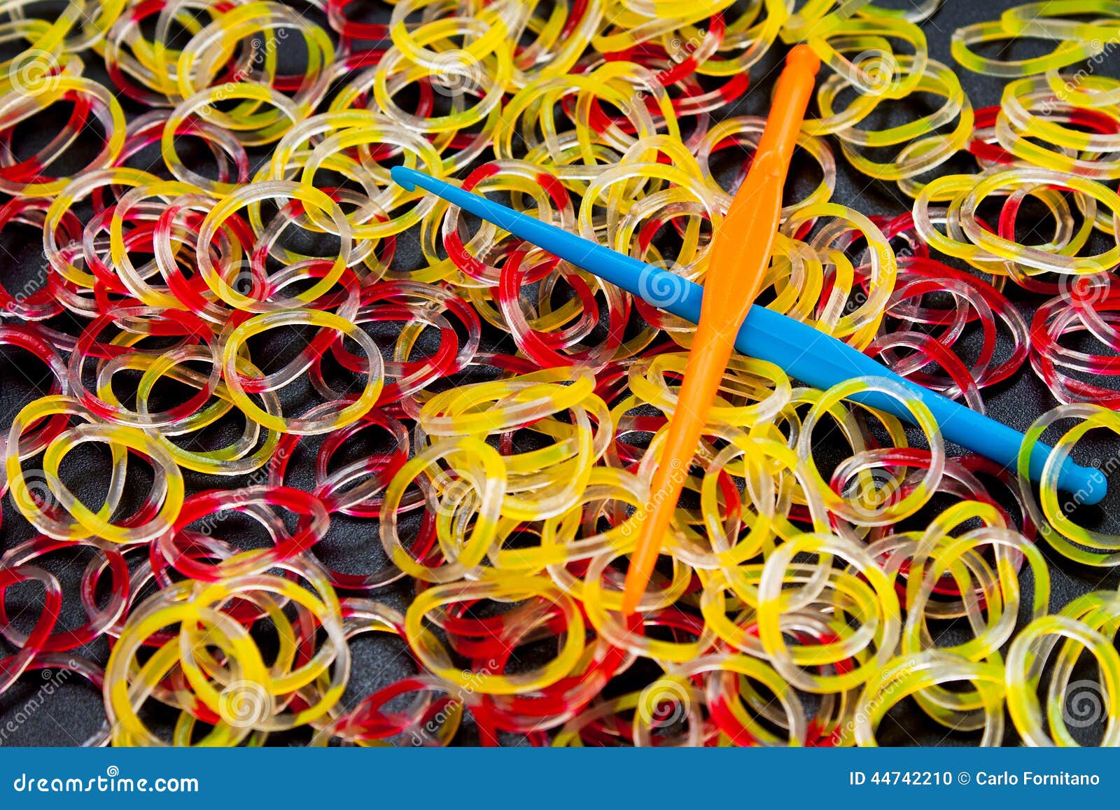 Colored rubber bands stock photo. Image of play, colored - 44742210