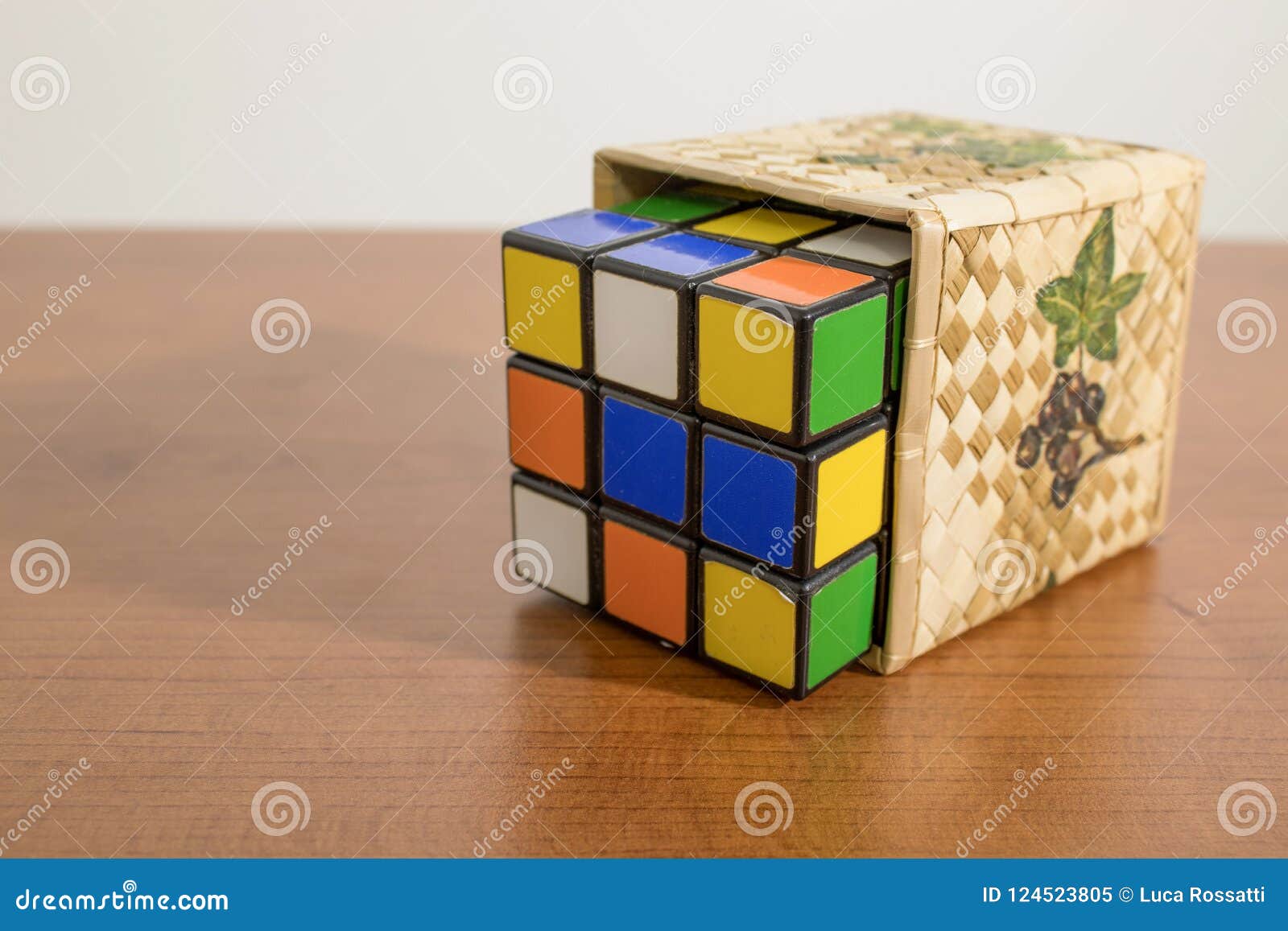 Colored Rubik Cube in a Box on a Table Editorial Image - Image of ...