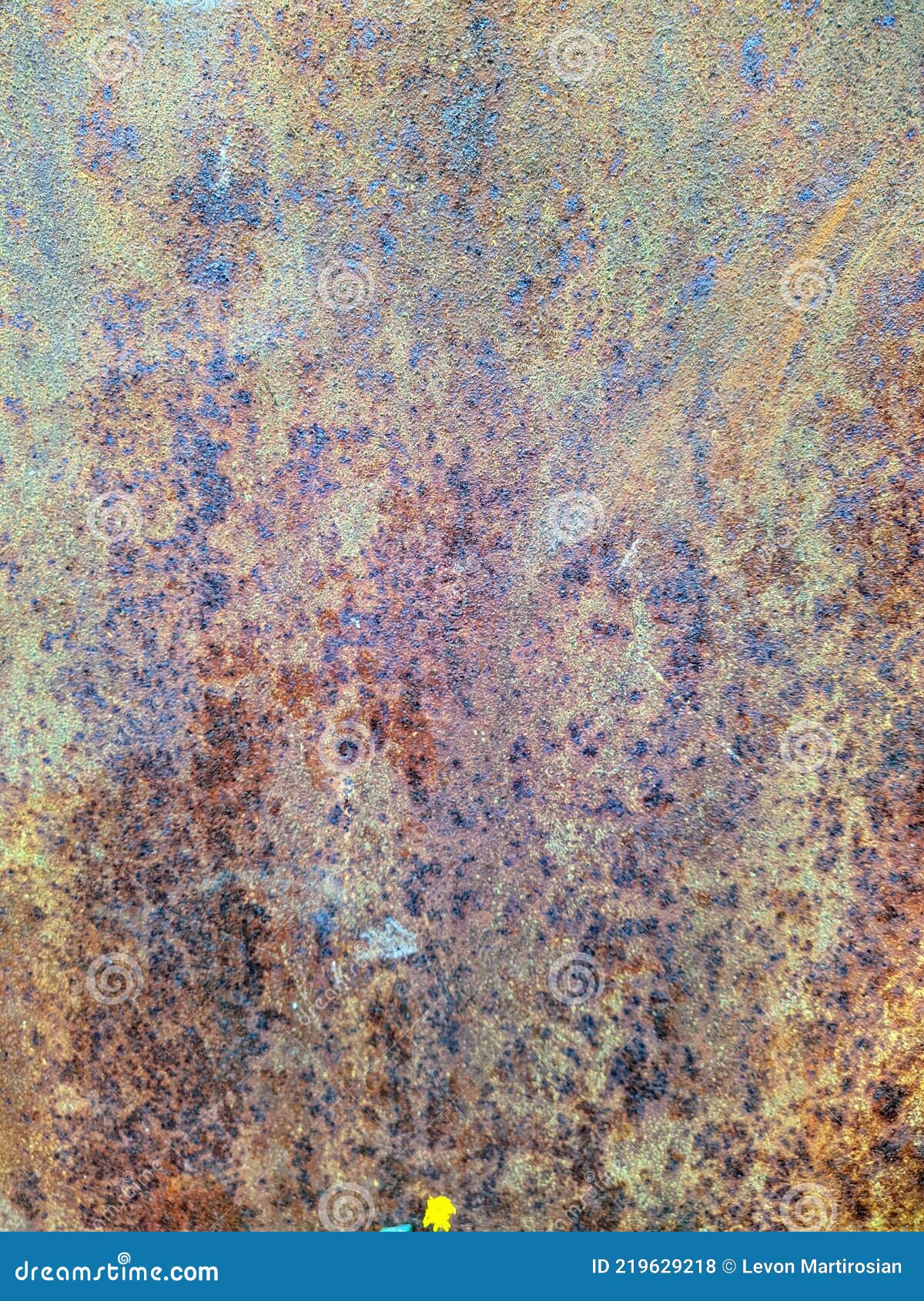 Colored Rusty Stained Metal Wall Texture Pattern Stock Photo - Image of ...