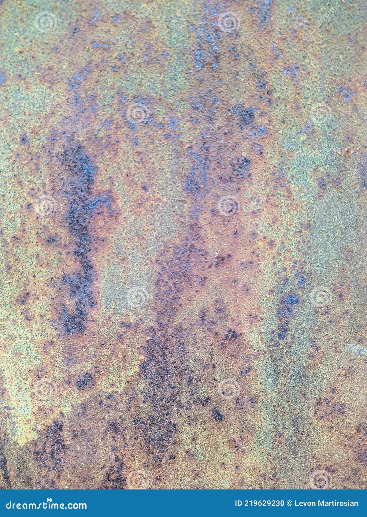 Colored Rusty Stained Metal Wall Texture Pattern Stock Photo - Image of ...