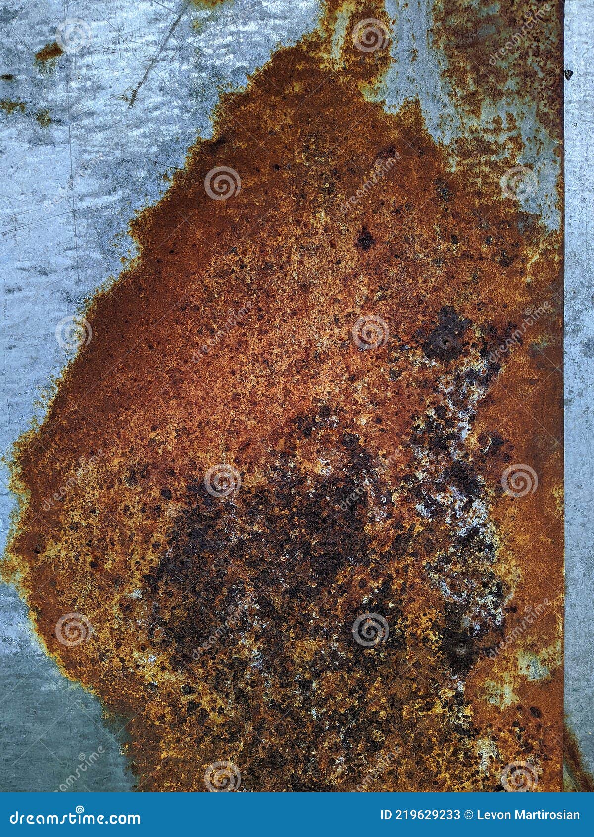 Colored Rusty Stained Metal Wall Texture Pattern Stock Image - Image of ...