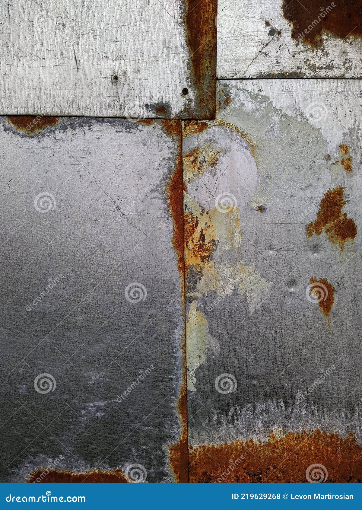 Colored Rusty Stained Metal Wall Texture Pattern Stock Photo - Image of ...