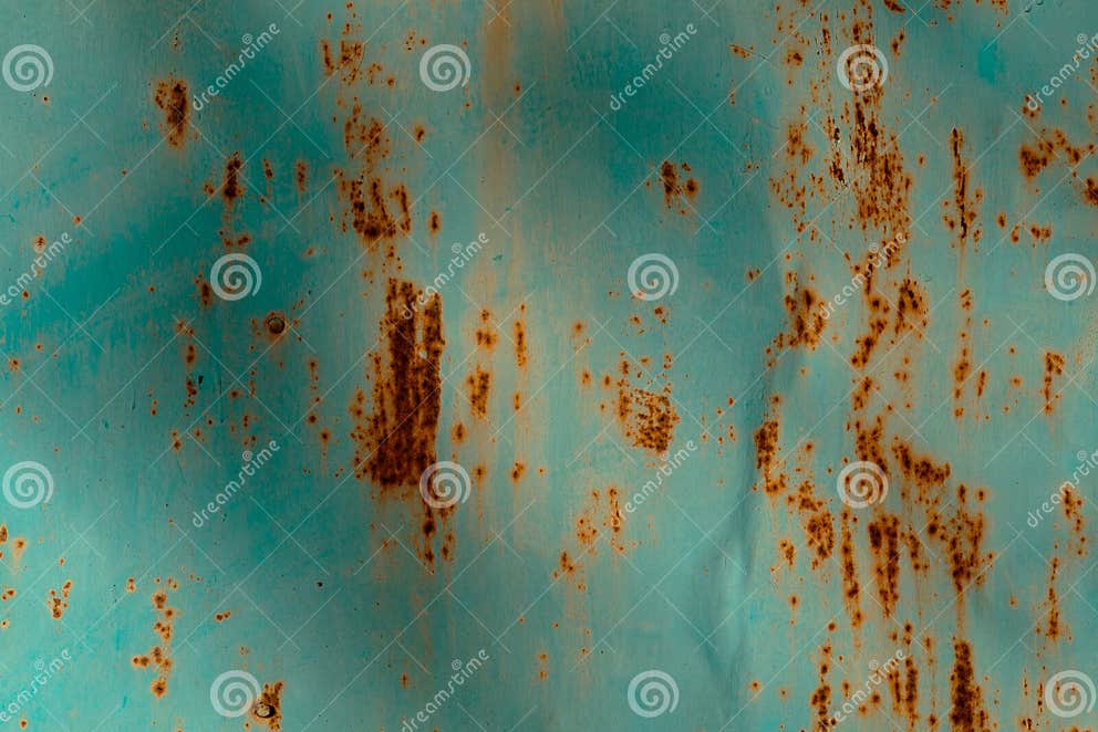 Colored Rusty Stained Metal Wall Texture Pattern. Stock Image - Image ...