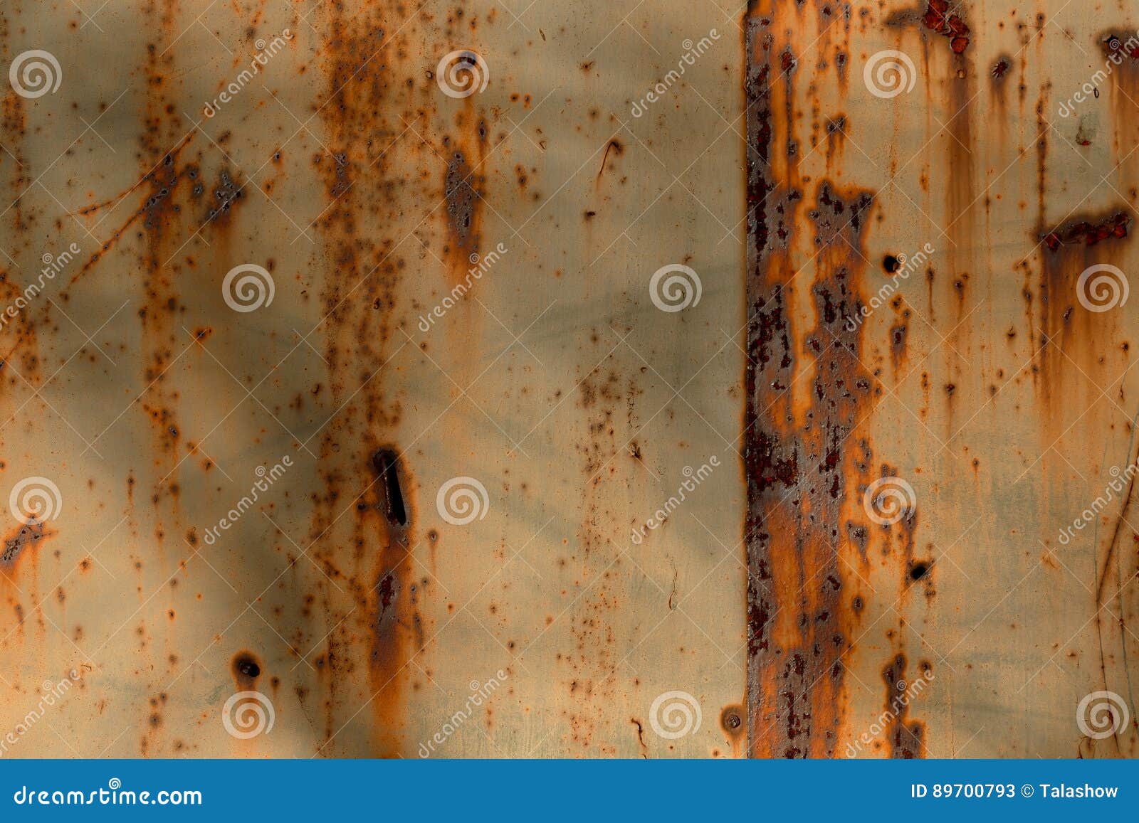 Colored Rusty Stained Metal Wall Texture Pattern. Stock Image - Image ...