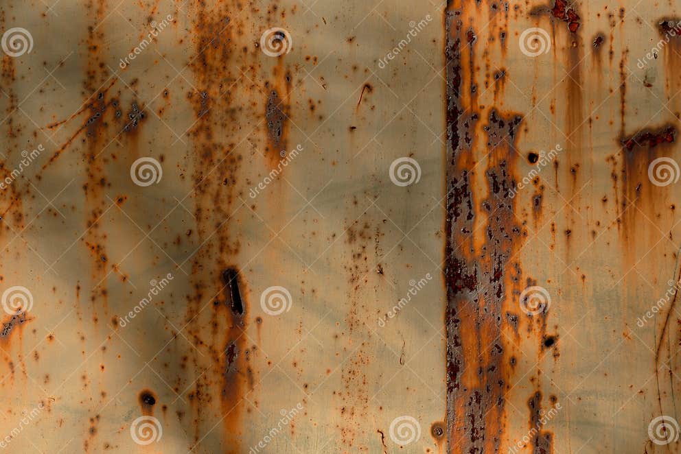 Colored Rusty Stained Metal Wall Texture Pattern. Stock Image - Image ...