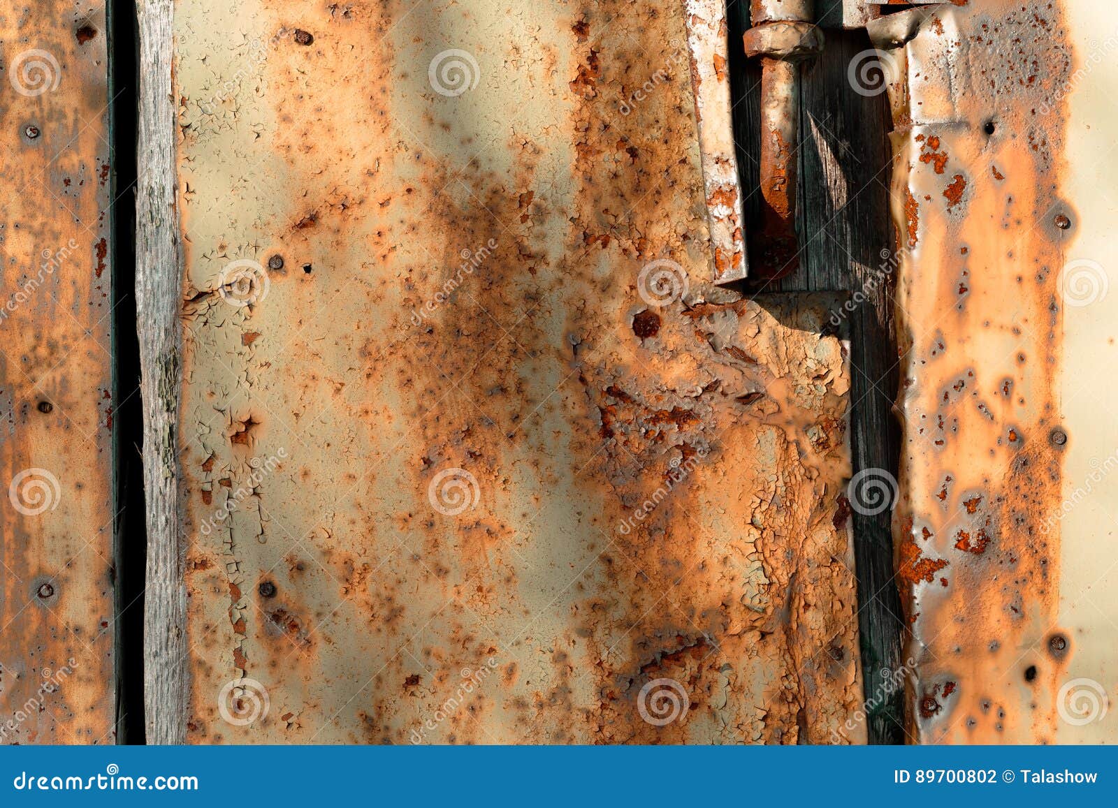 Colored Rusty Stained Metal Wall Texture Pattern. Stock Photo - Image ...