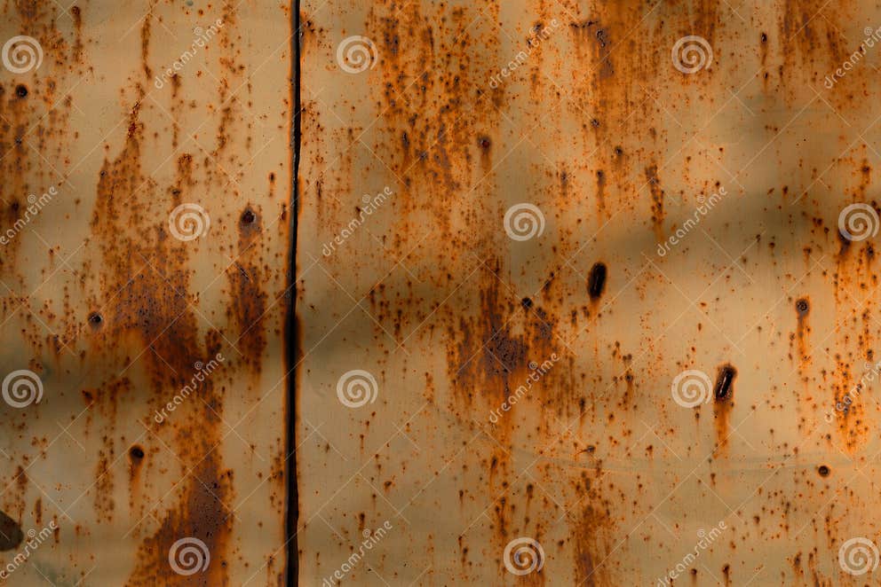 Colored Rusty Stained Metal Wall Texture Pattern. Stock Photo - Image ...