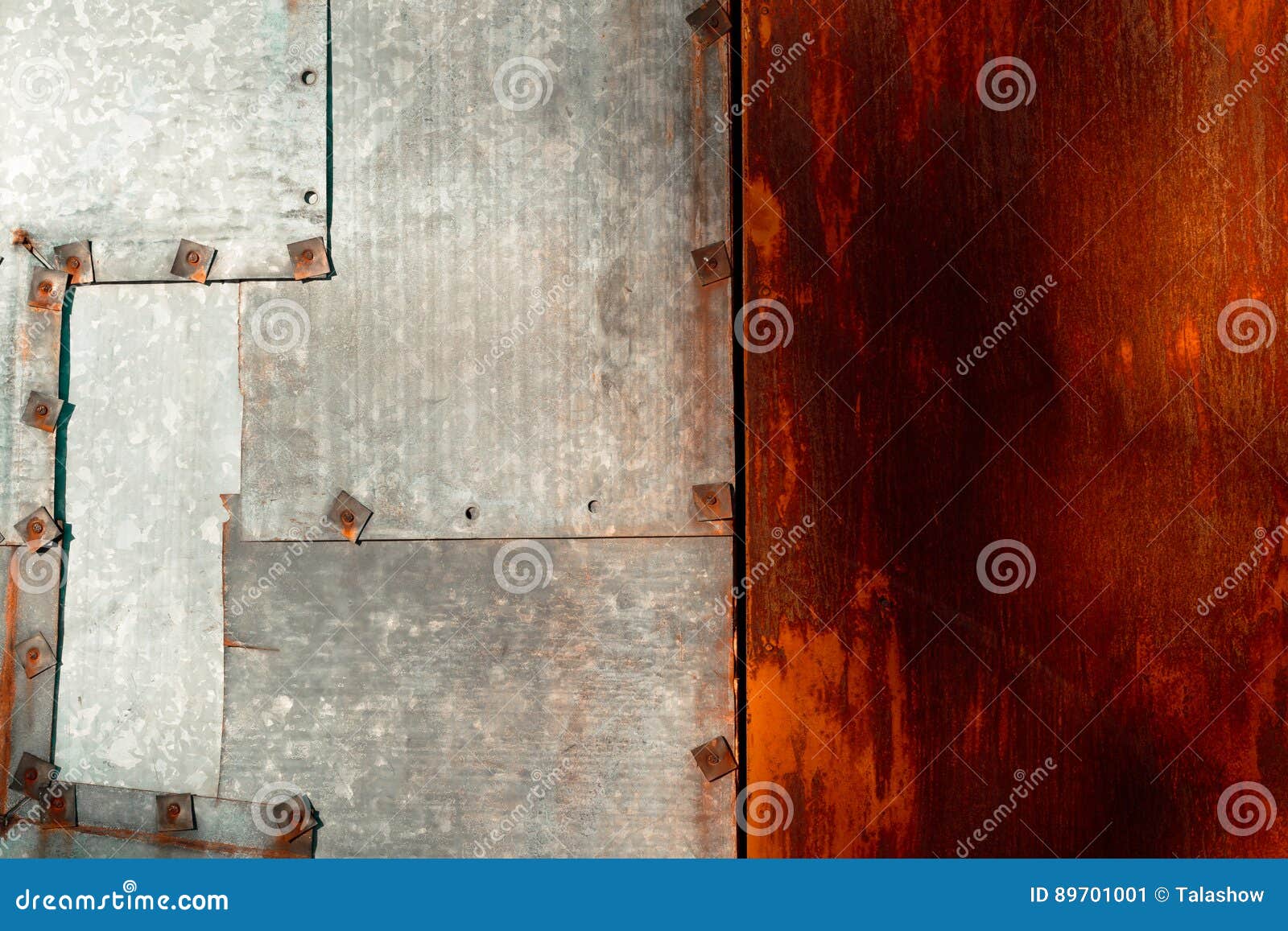Colored Rusty Stained Metal Wall Texture Pattern. Stock Image - Image ...