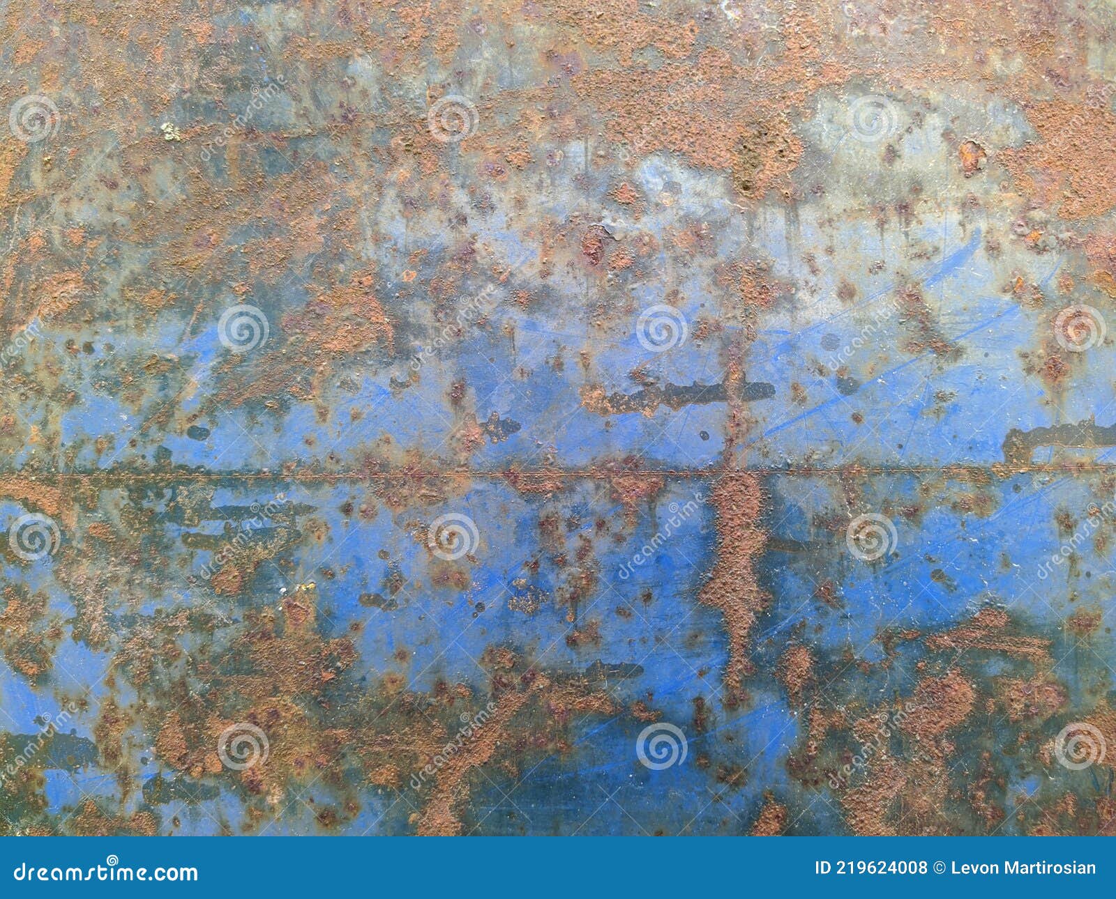 Colored Rusty Stained Metal Wall Texture Pattern Stock Photo - Image of ...