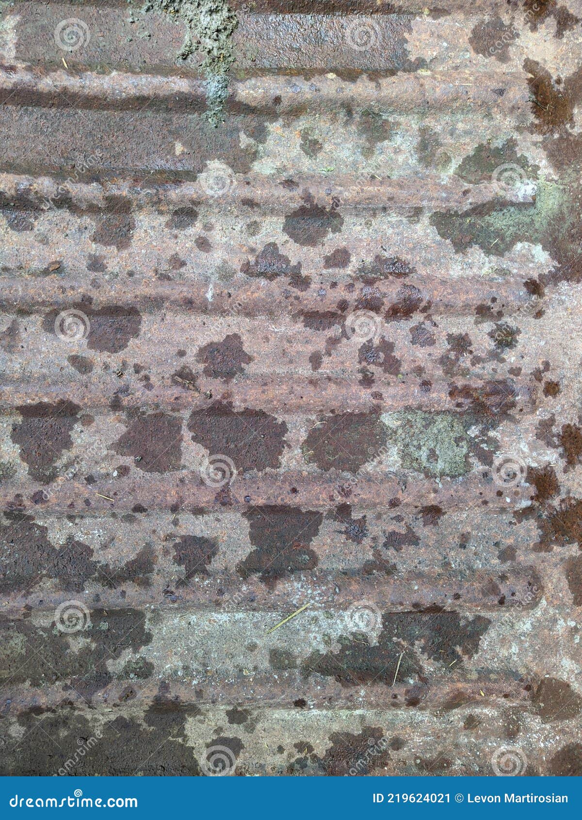 Colored Rusty Stained Metal Wall Texture Pattern Stock Image - Image of ...