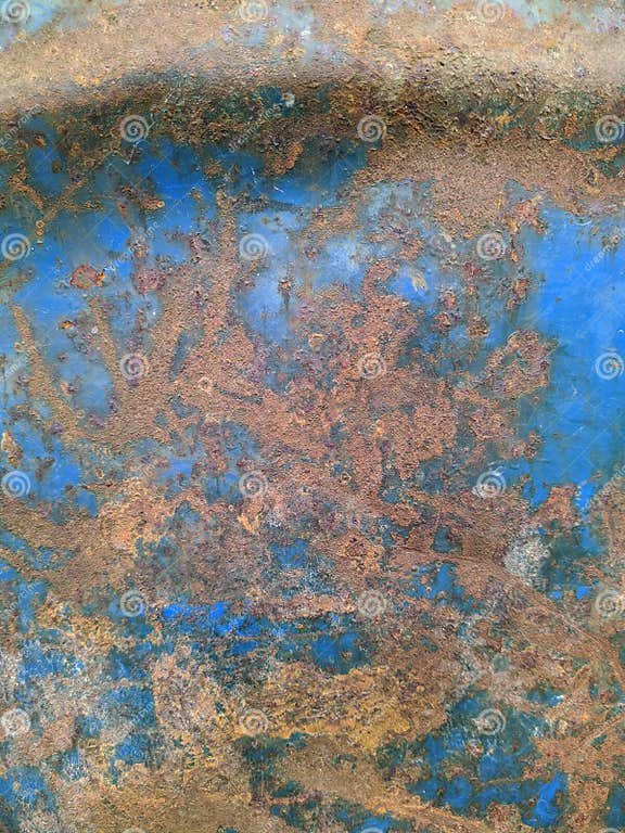 Colored Rusty Stained Metal Wall Texture Pattern Stock Image - Image of ...