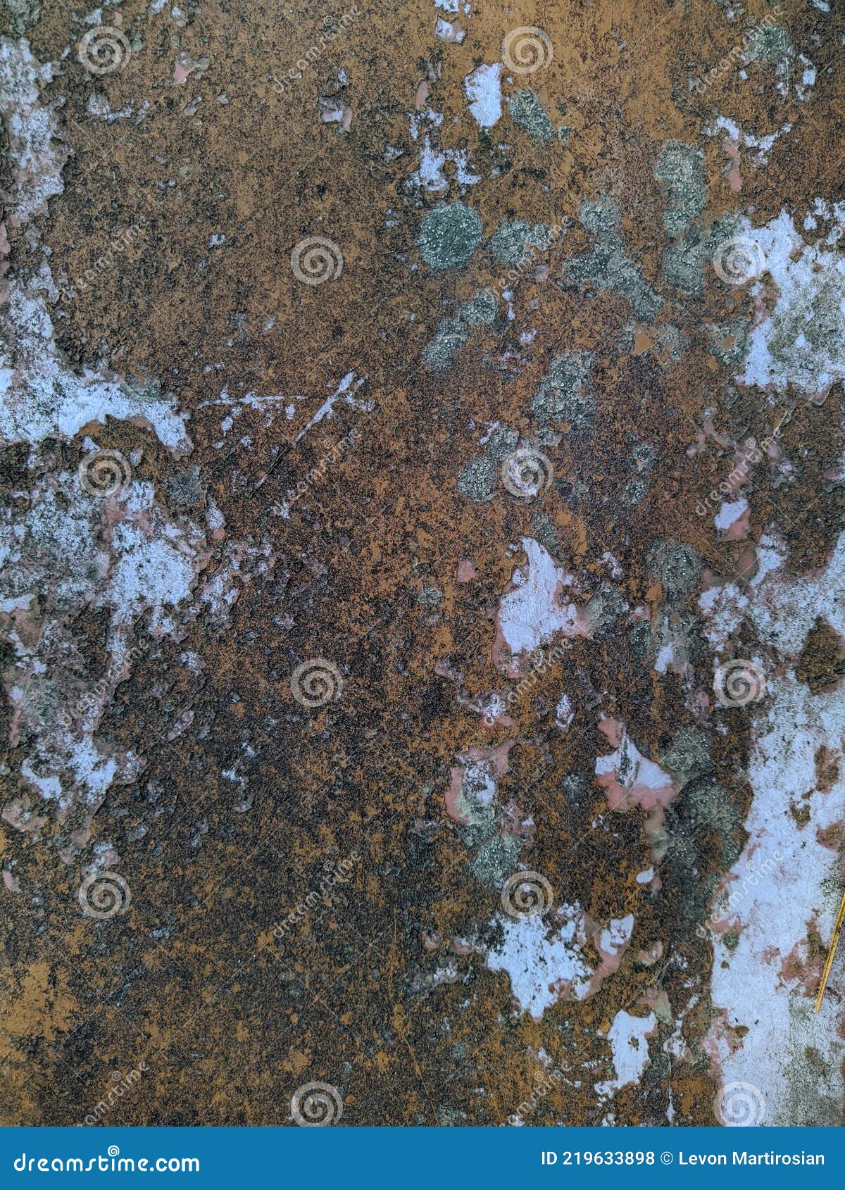 Colored Rusty Stained Metal Wall Texture Pattern Stock Photo - Image of ...