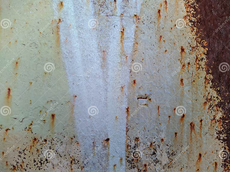 Colored Rusty Stained Metal Wall Texture Pattern Stock Photo - Image of ...