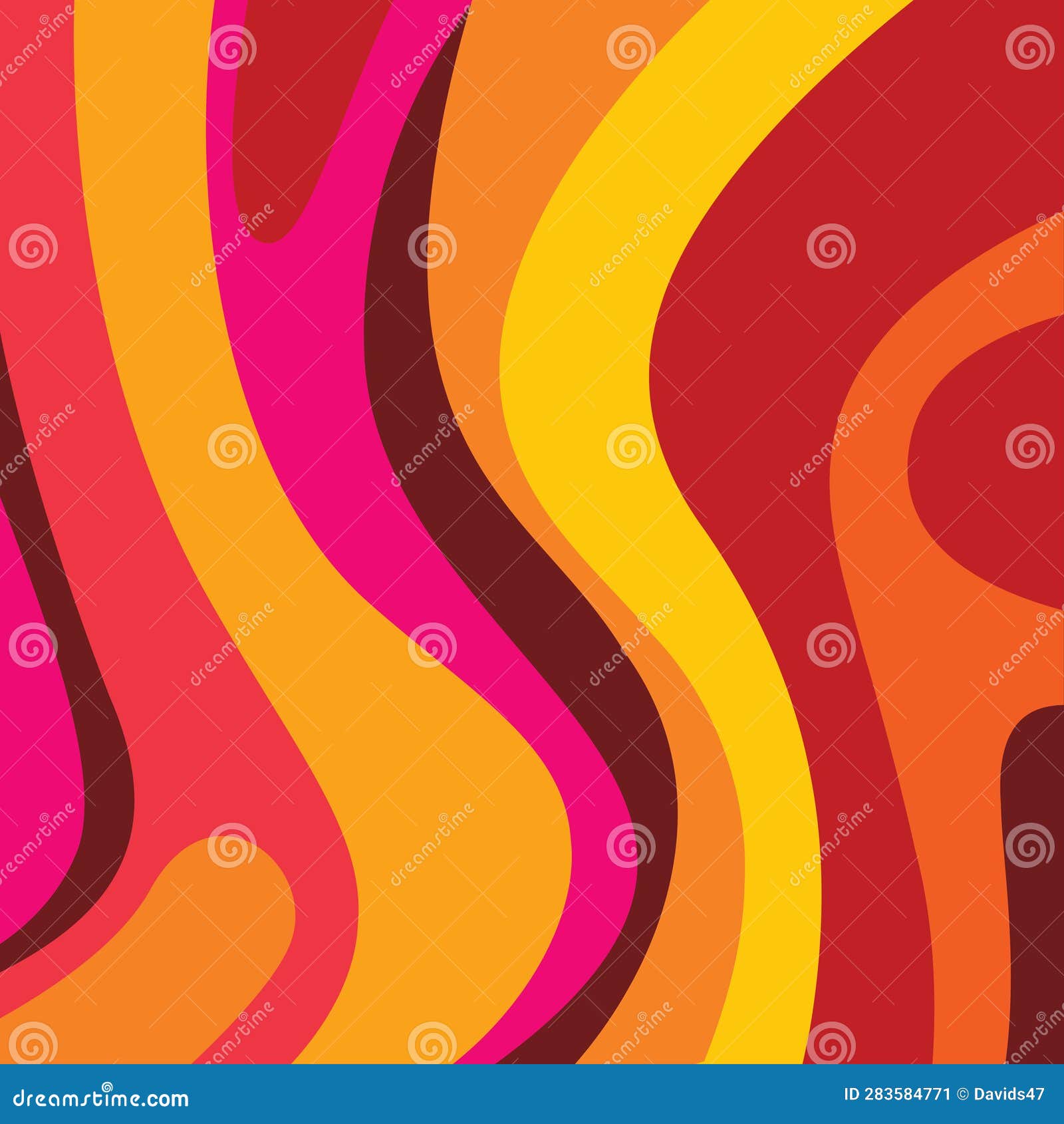 Colored 70s Groovy Background Wallpaper Vector Stock Vector ...
