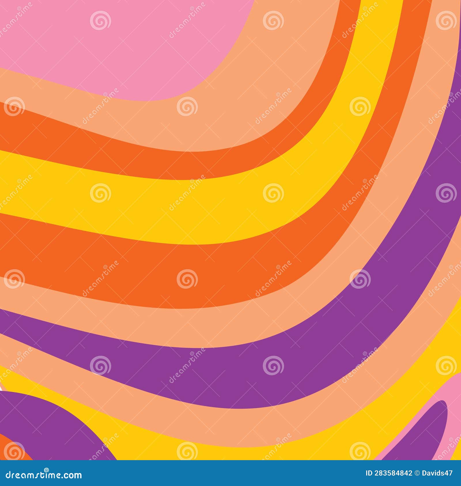 Colored 70s Groovy Background Wallpaper Vector Stock Vector ...