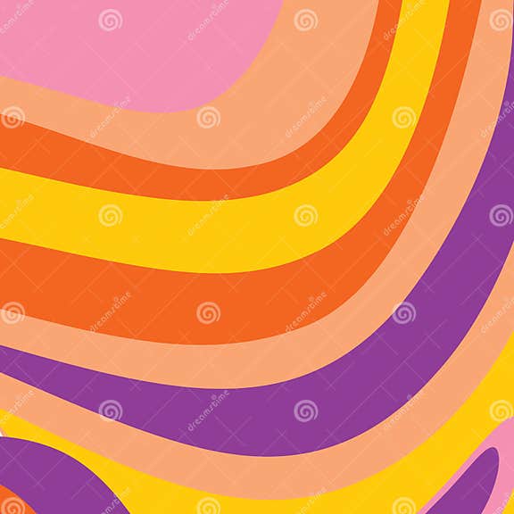 Colored 70s Groovy Background Wallpaper Vector Stock Vector ...
