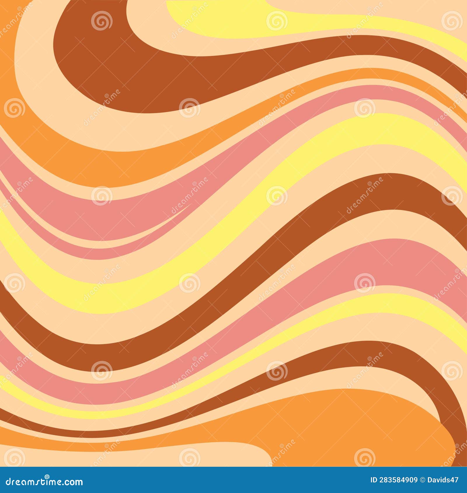 Colored 70s Groovy Background Wallpaper Vector Stock Vector ...