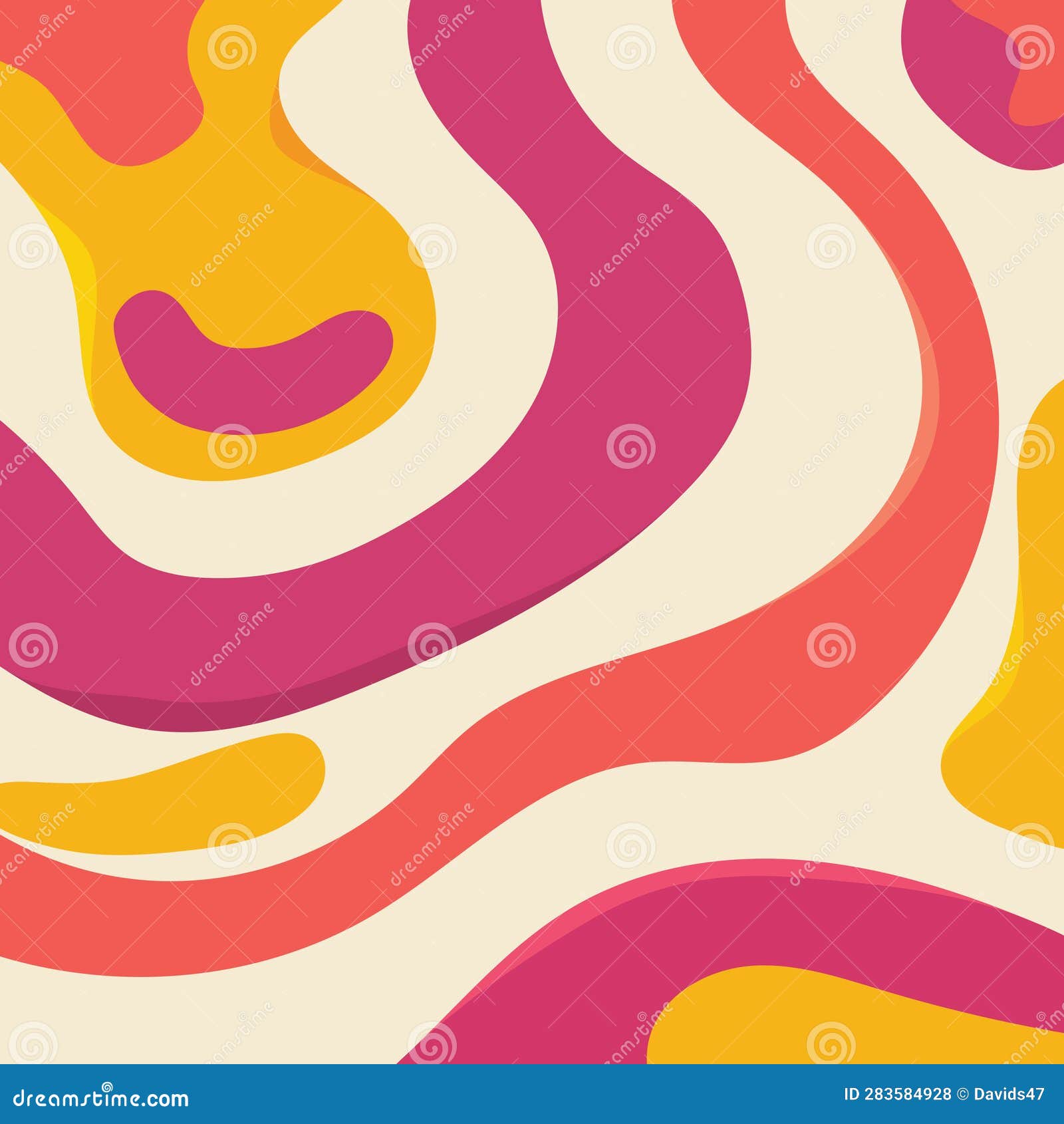 Colored 70s Groovy Background Wallpaper Vector Stock Vector ...