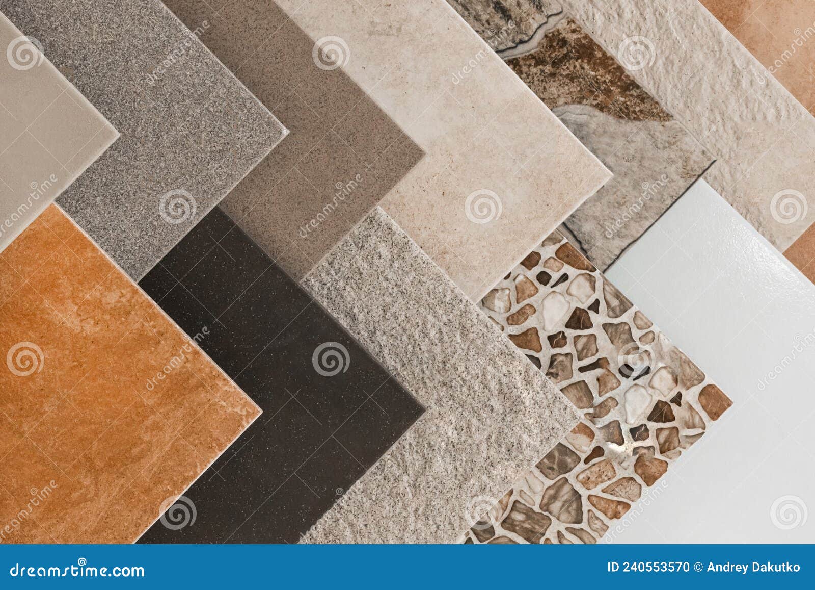 Colored Samples of Ceramic Tiles for Kitchen or Bathroom Interior ...