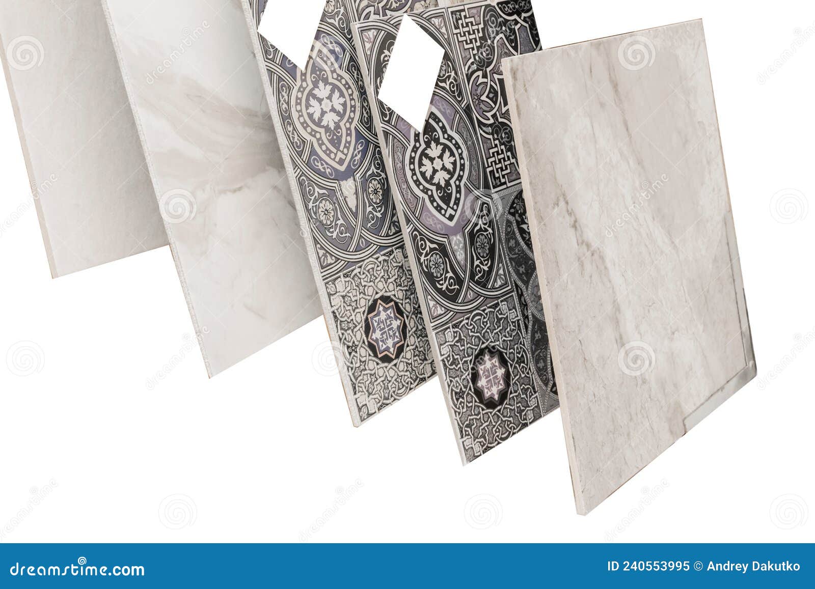 Colored Samples of Ceramic Tiles for Kitchen or Bathroom Interior ...