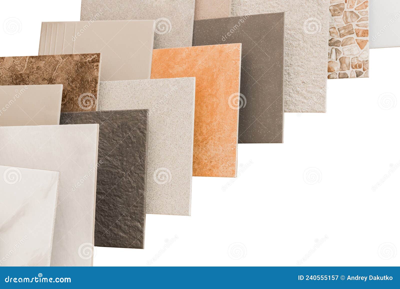 Colored Samples of Ceramic Tiles for Kitchen or Bathroom Interior ...