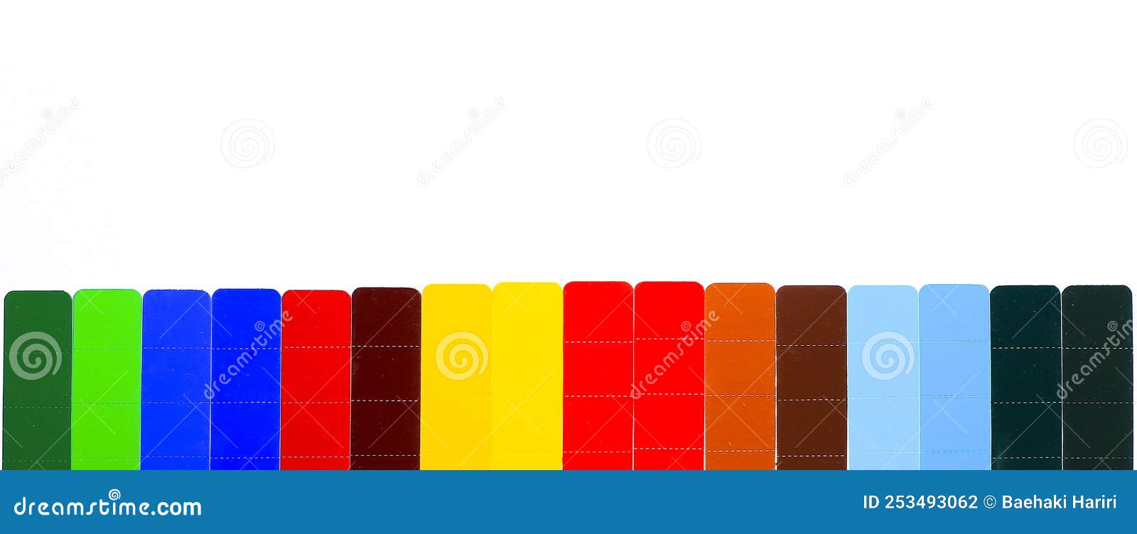 Colored Samples of Different Papers on Isolated White Background. Color ...