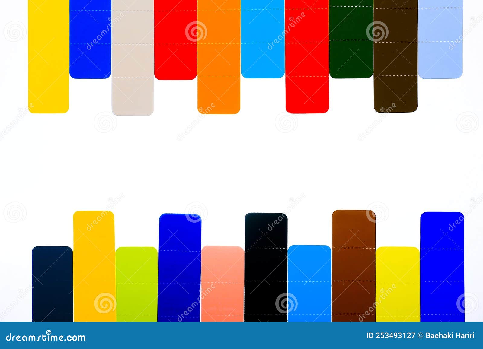 Colored Samples of Different Papers on Isolated White Background. Color ...