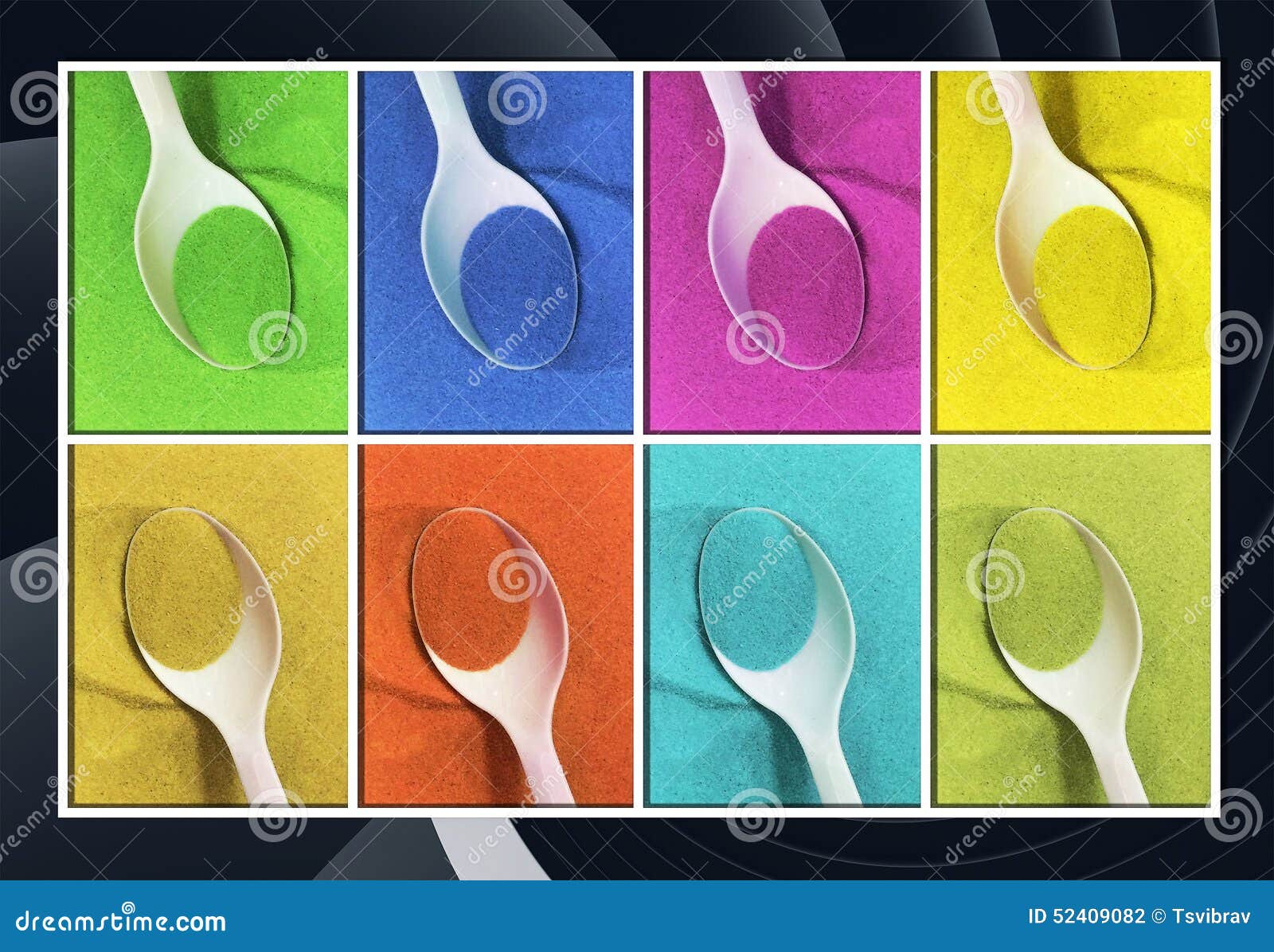 Colored Sand Spoons Collage Stock Photos - Free & Royalty-Free Stock ...