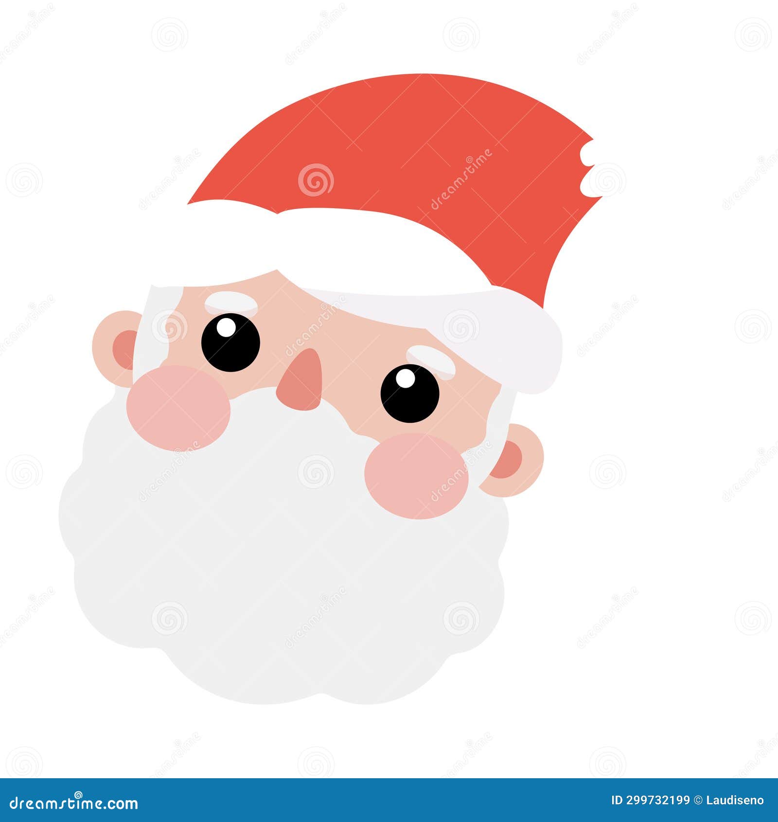 Colored Santa Claus Character Avatar Vector Stock Illustration ...