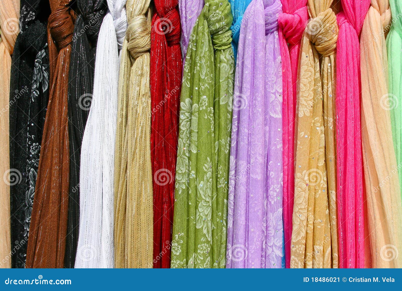 Colored scarfs stock image. Image of collection, clothes - 18486021