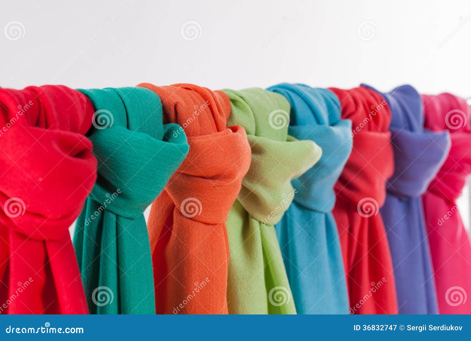 Colored scarves stock image. Image of store, drapery - 36832747