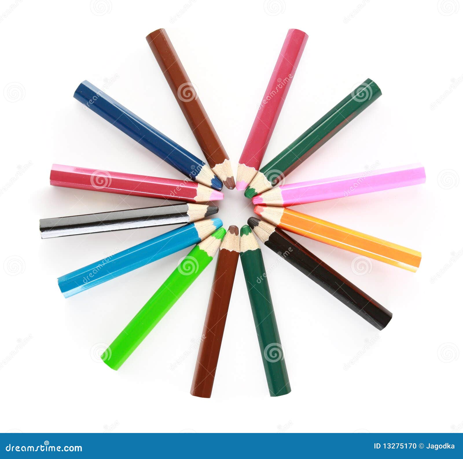 Colored school pencils stock photo. Image of group, play - 13275170
