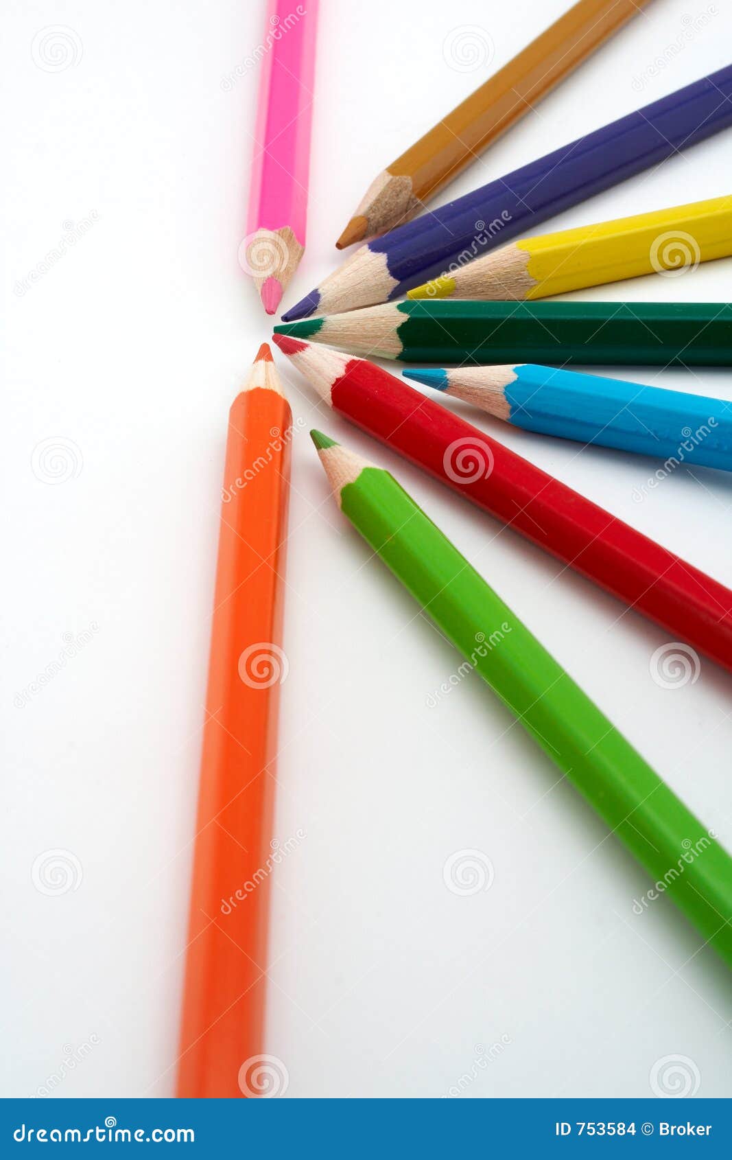 Colored school pencils stock photo. Image of design, diversity - 753584