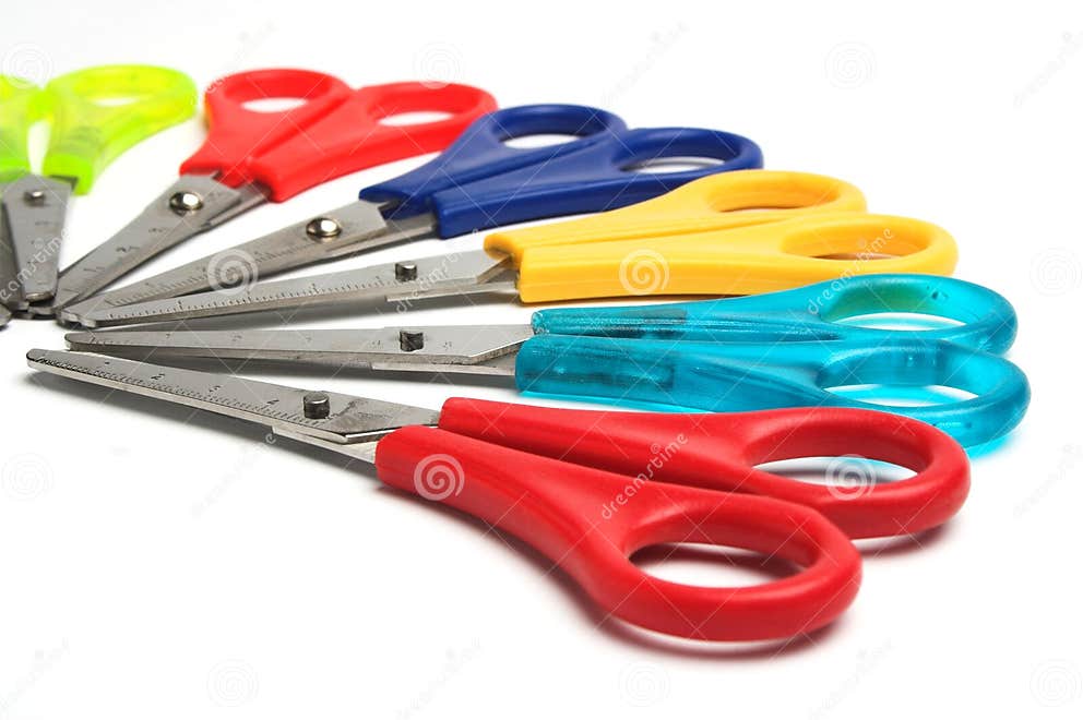 Colored scissors stock image. Image of silver, object - 4286485