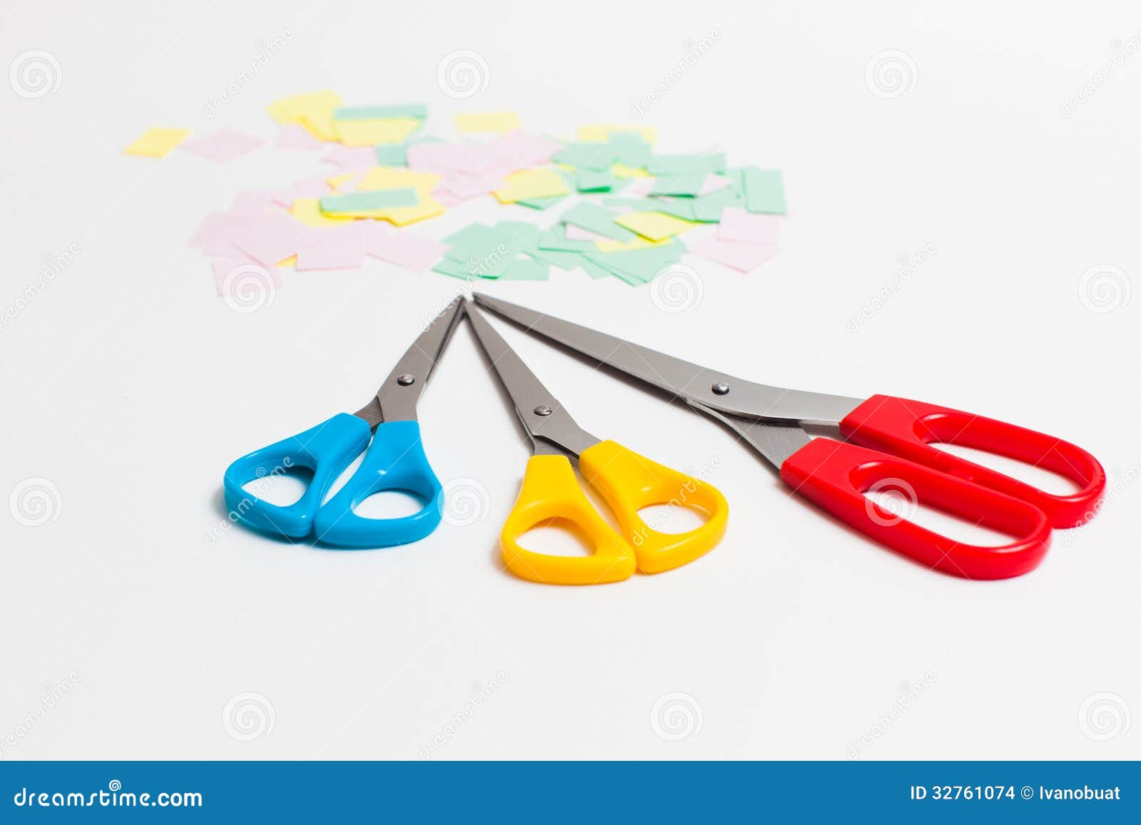 Colored scissors stock photo. Image of paper, colors - 32761074