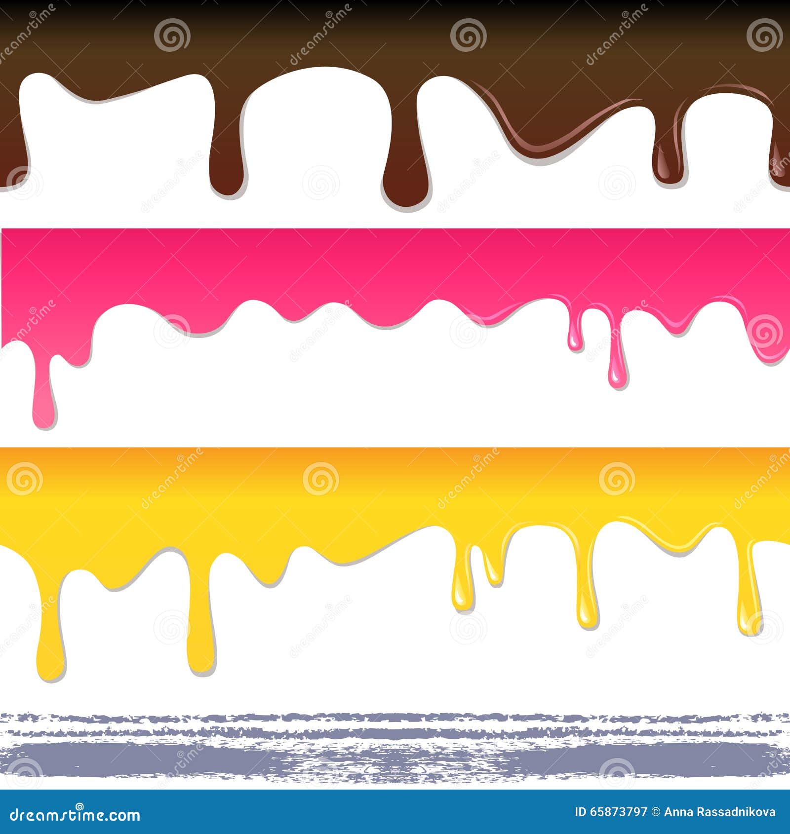 Colored seamless drips stock vector. Illustration of lilac - 65873797