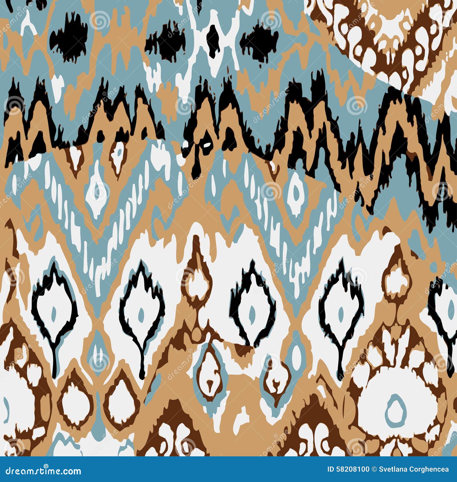 Colored Seamless Ethnic Print Pattern Vector Stock Vector ...