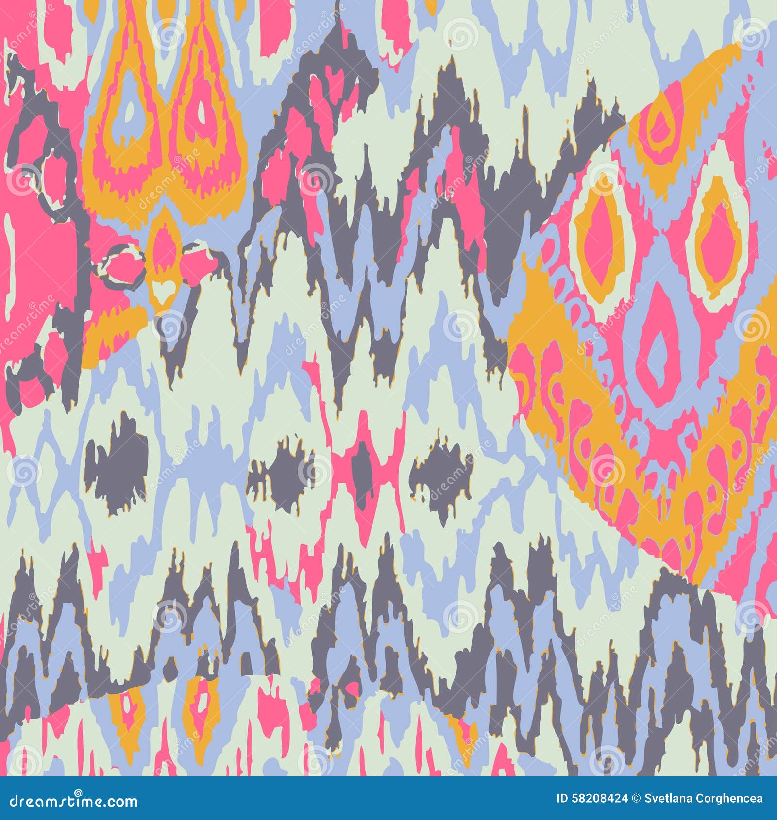 Colored Seamless Ethnic Print Pattern Vector Stock Vector ...