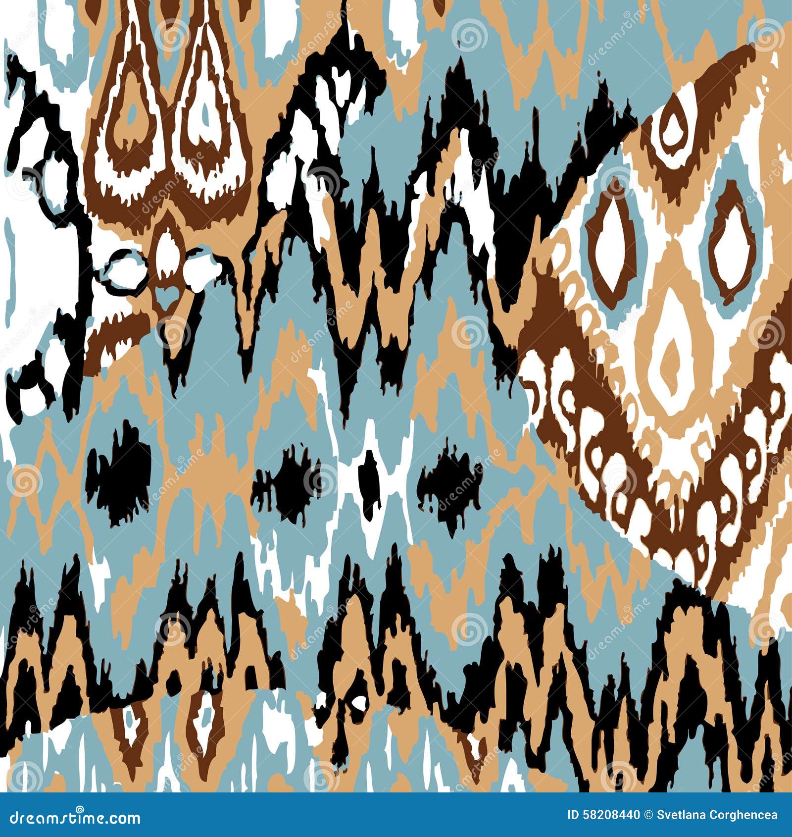 Colored Seamless Ethnic Print Pattern Vector Stock Vector ...