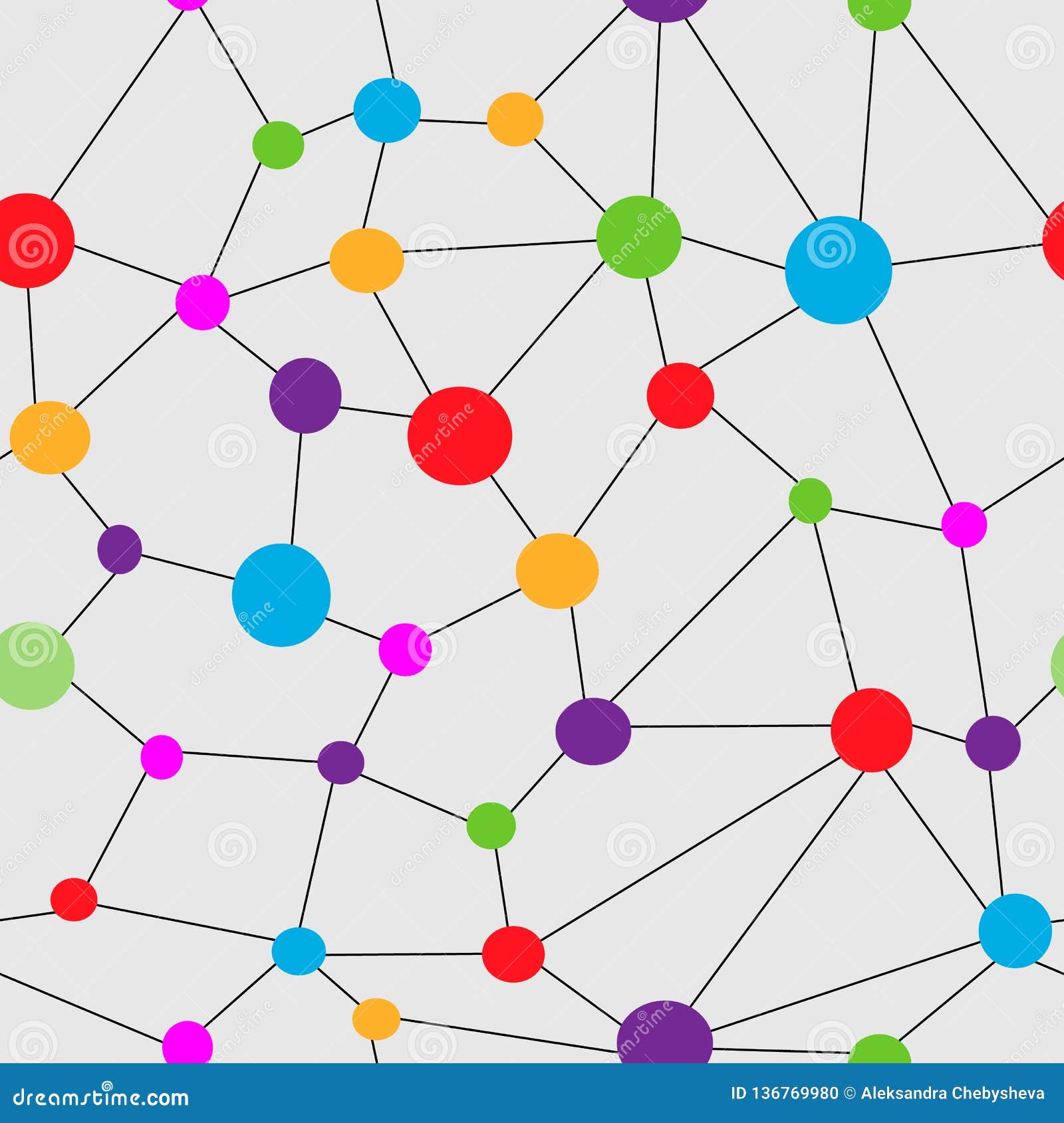 Colored Seamless Pattern Atomic Structure Molecular Model Stock ...