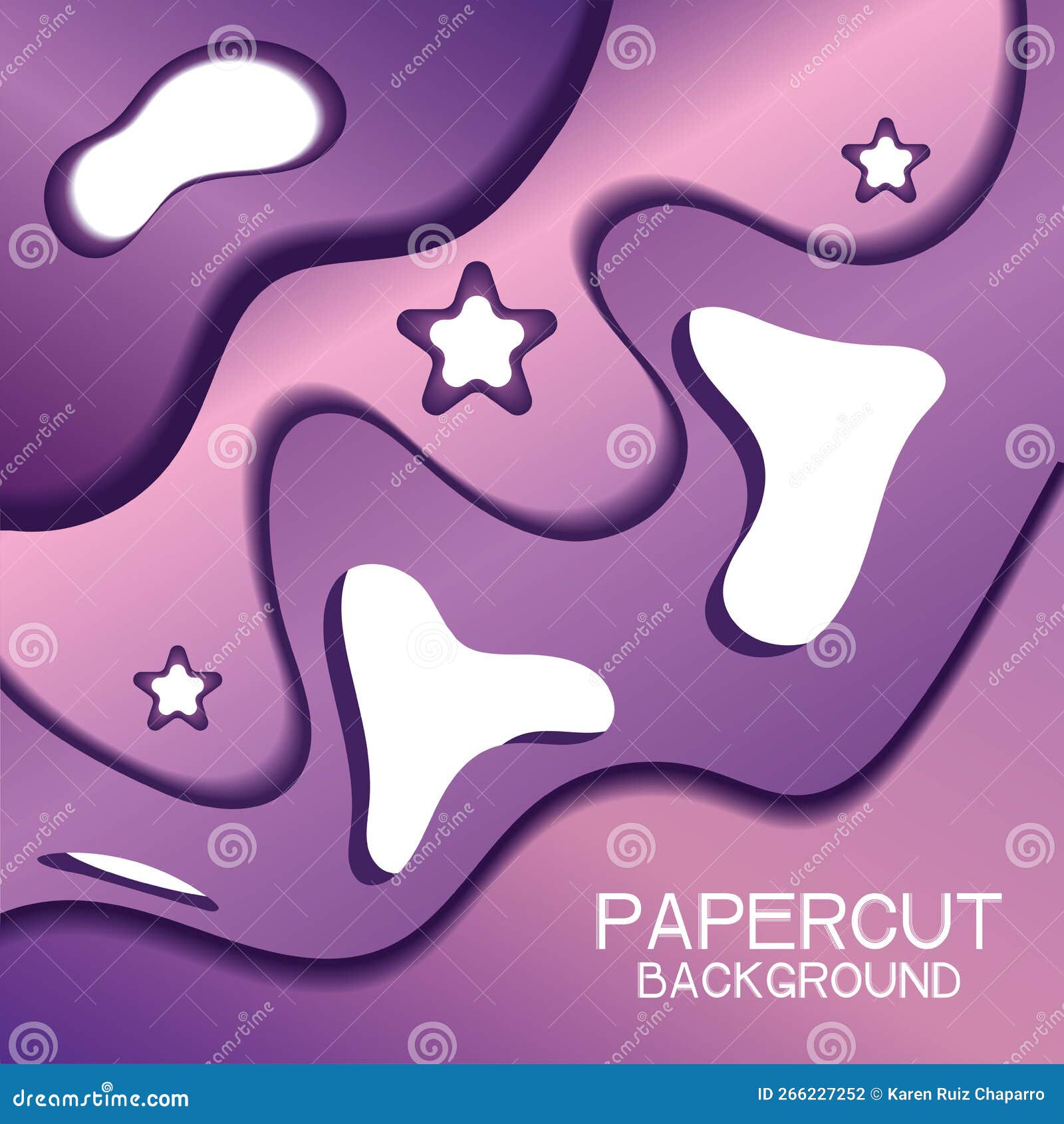 Colored Seamless Pattern Background with Paper Art Style Vector Stock ...