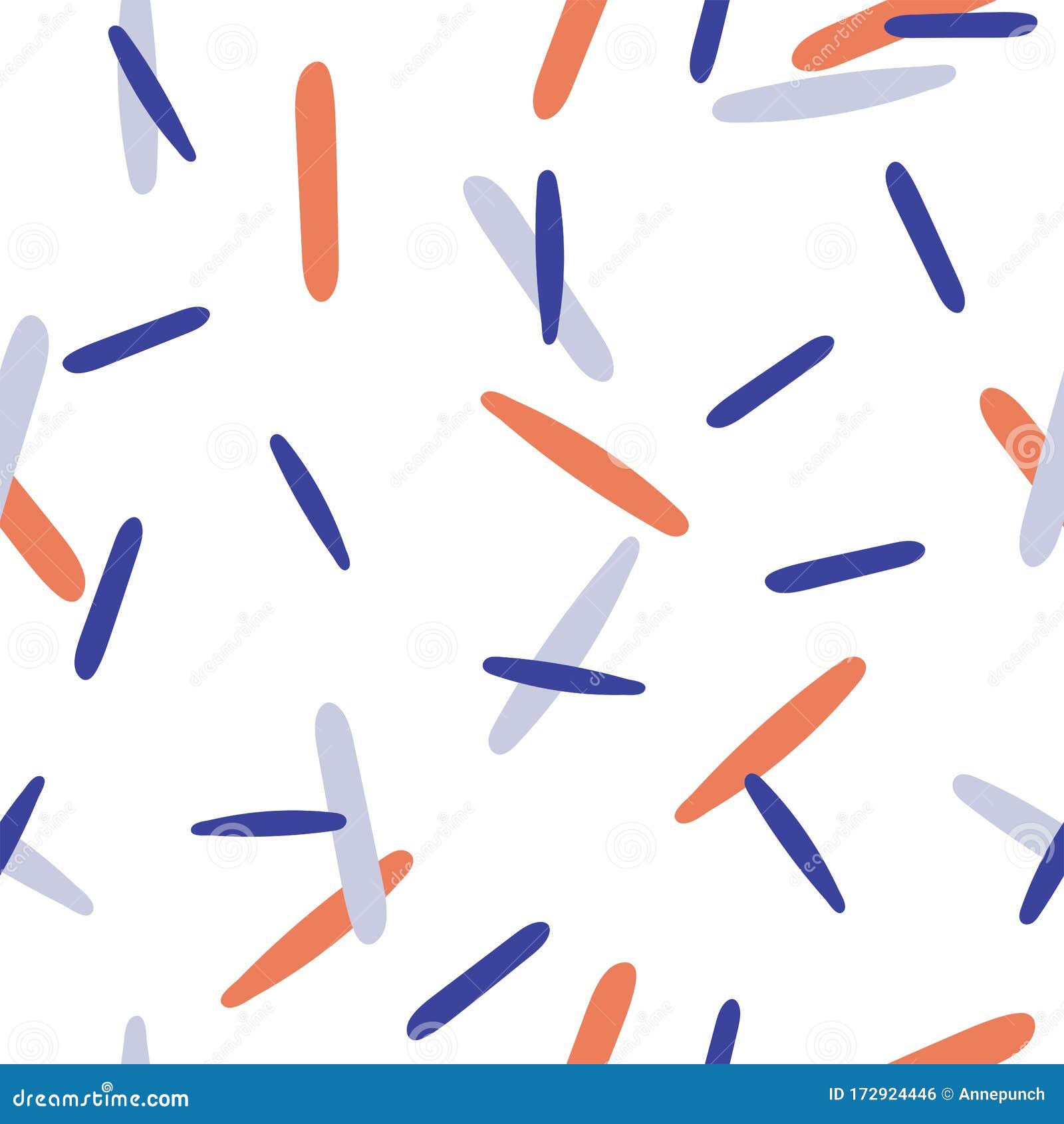 Colored Seamless Pattern with Random Uneven Short Lines. Simple Print ...