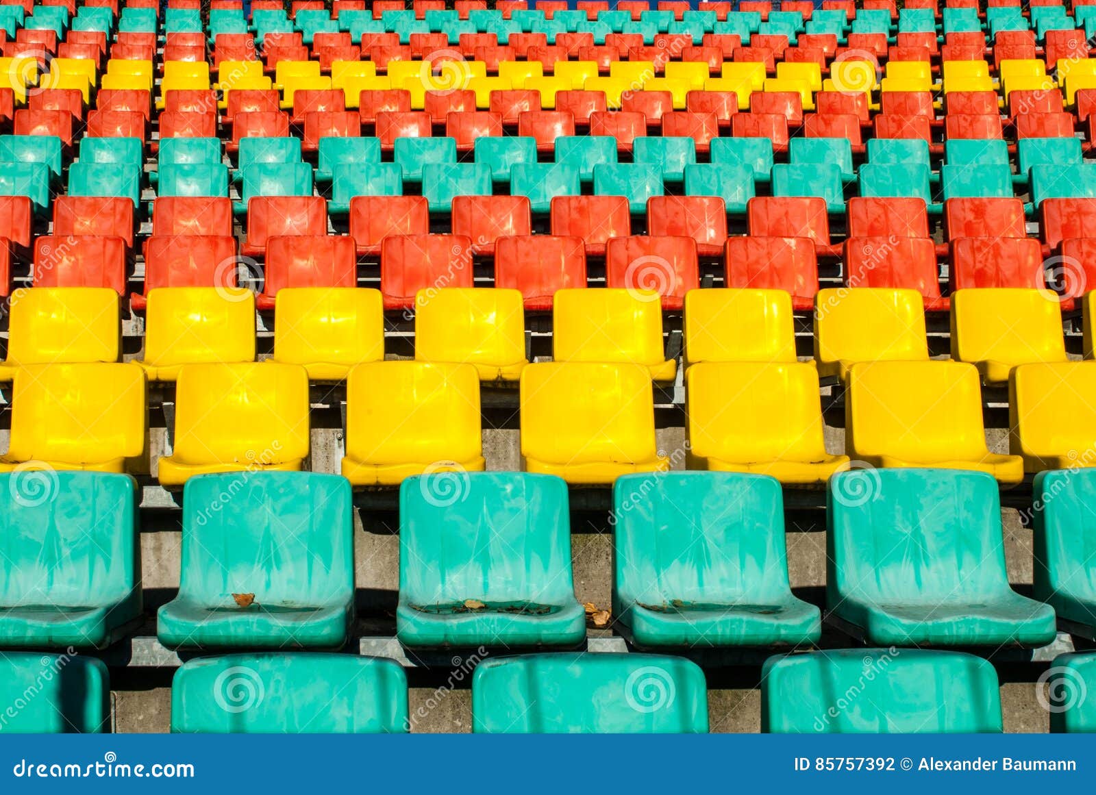 Colored seats stock photo. Image of outdoor, public, sitting - 85757392