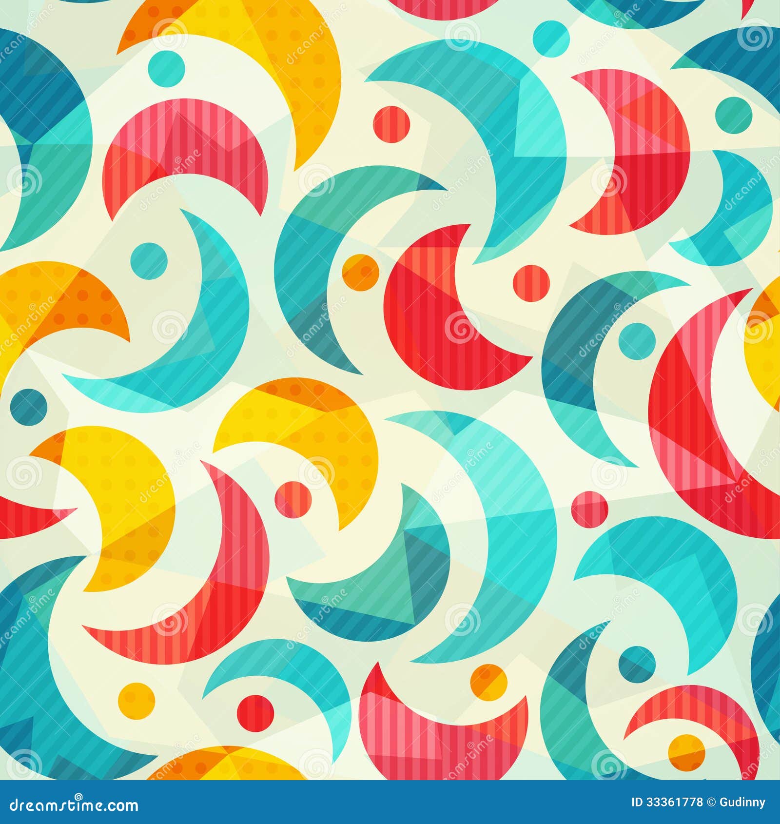 Colored Semicircle Seamless Pattern with Glass Effect Stock Vector ...