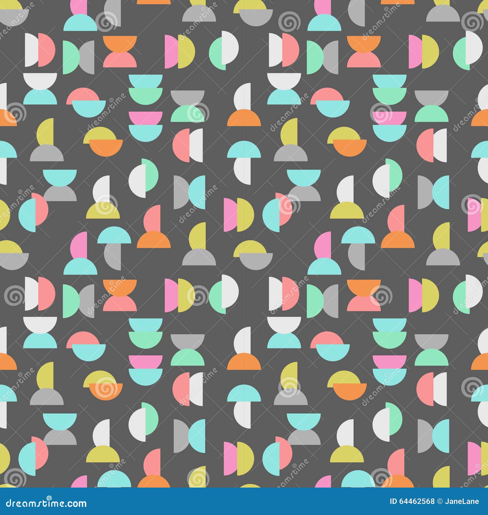 Colored Semicircle Seamless Pattern Stock Vector - Illustration of ...